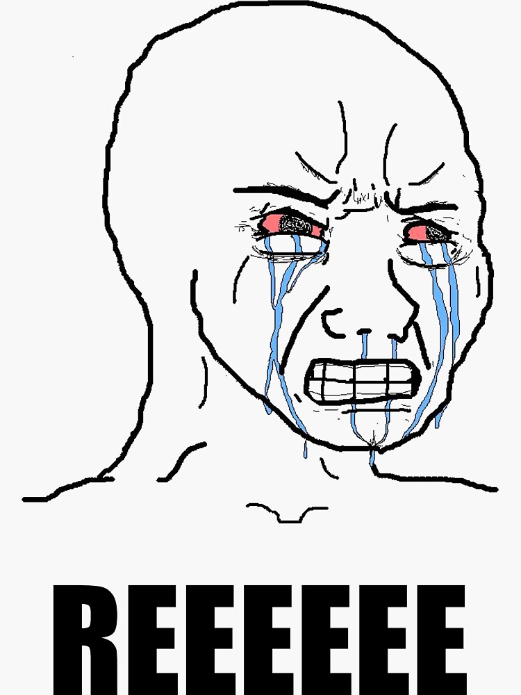 "REEEE Wojak" Sticker for Sale by ShirtSales1 | Redbubble