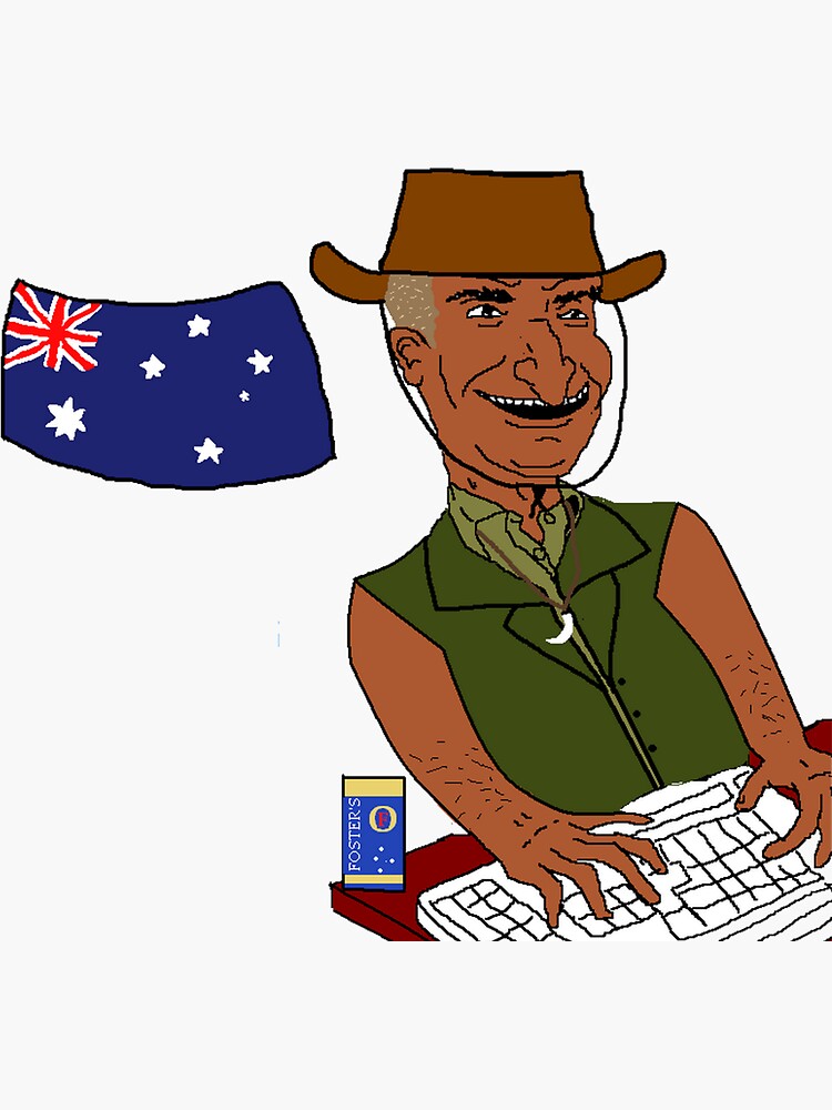 "Australian Shitposter" Sticker for Sale by ShirtSales1 | Redbubble