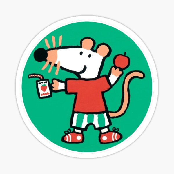 "Maisy has a snack" Sticker for Sale by radepsilon | Redbubble