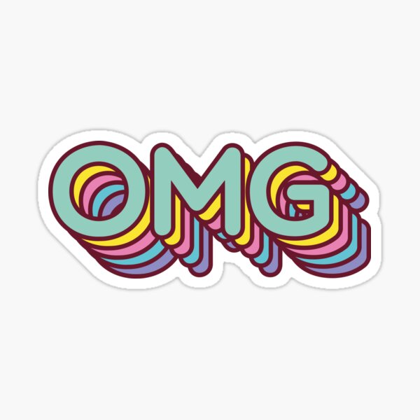 "OMG" Sticker by Hmarouji | Redbubble