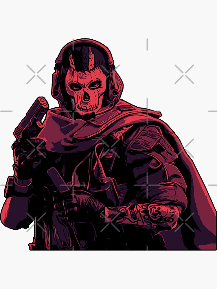 " ghost mw2" Sticker for Sale by WWCursed | Redbubble