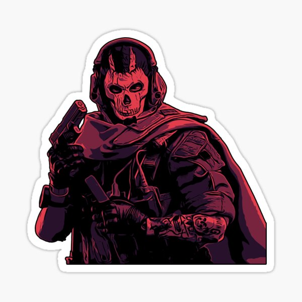 " ghost mw2" Sticker for Sale by WWCursed | Redbubble