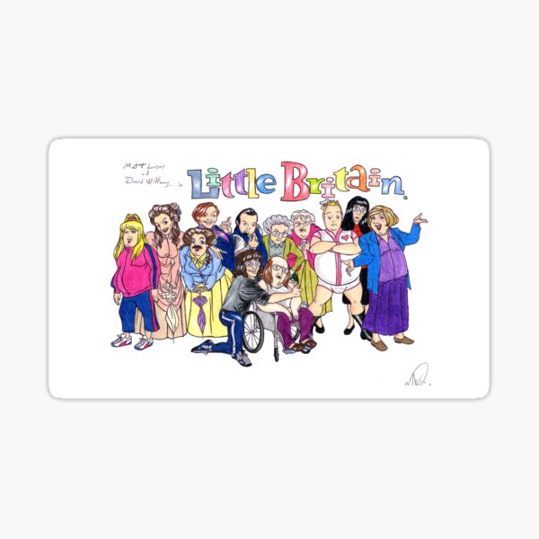 "Little Britain" Sticker for Sale by felixashford | Redbubble
