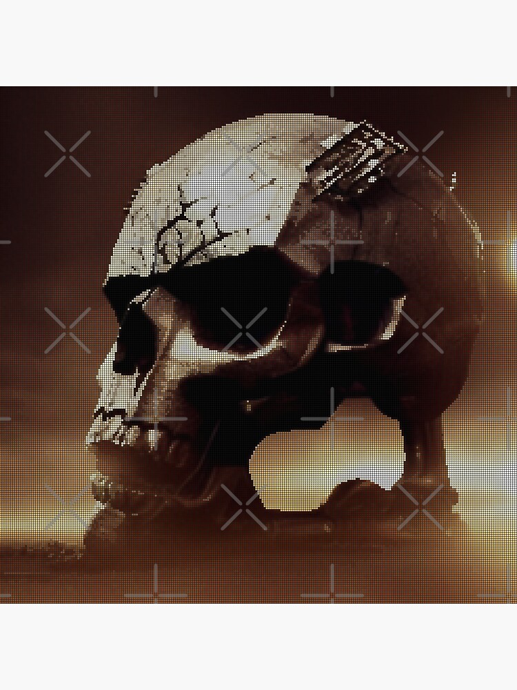 "Metal Skull Post Apocalyptic 8-bit Pixel Art" Sticker for Sale by ...