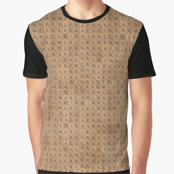 "Scrabble Wood Letter Game Pieces Pattern" T-shirt for Sale by ...
