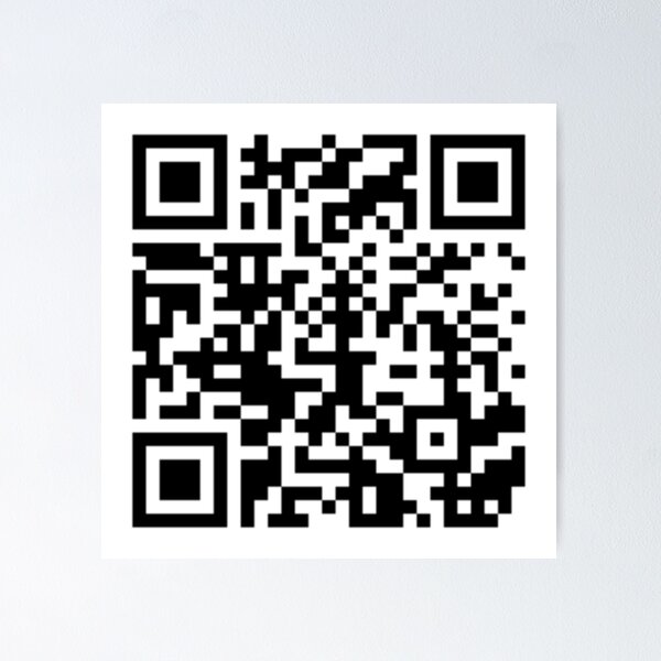 "Rick roll qr code with no ads - stickers" Poster for Sale by ...