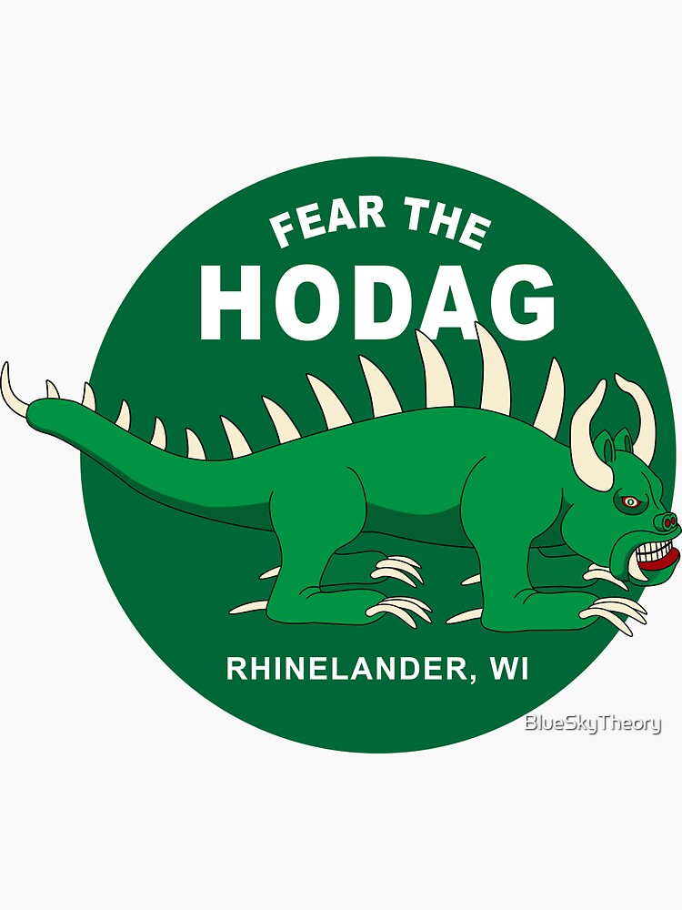 "Classic Fear the HODAG Rhinelander Wisconsin Sticker" Sticker for Sale ...