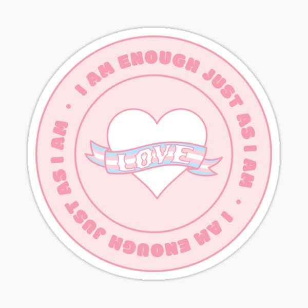 "Transgender Pride I am enough just as I am Trans Positive Affirmations ...