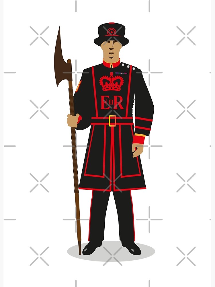 "Beefeater - Tower of London" Framed Art Print by wiscan | Redbubble