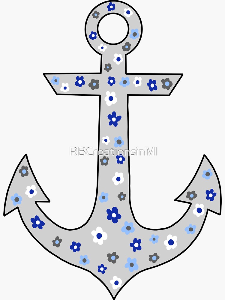 "GVSU Anchor Boho Floral" Sticker for Sale by RBCreationsinMI | Redbubble