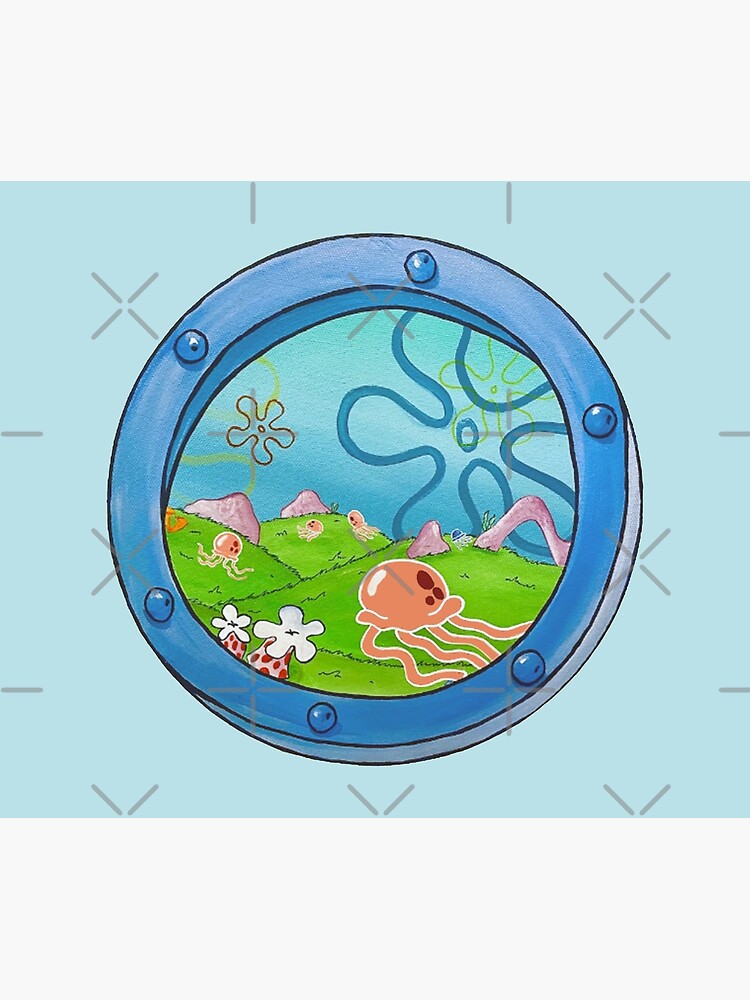 "Spongebob Window" Poster for Sale by PritableCorp | Redbubble