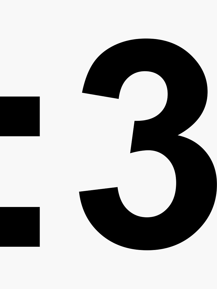 ":3 Goofy face" Sticker for Sale by clickthecircles | Redbubble