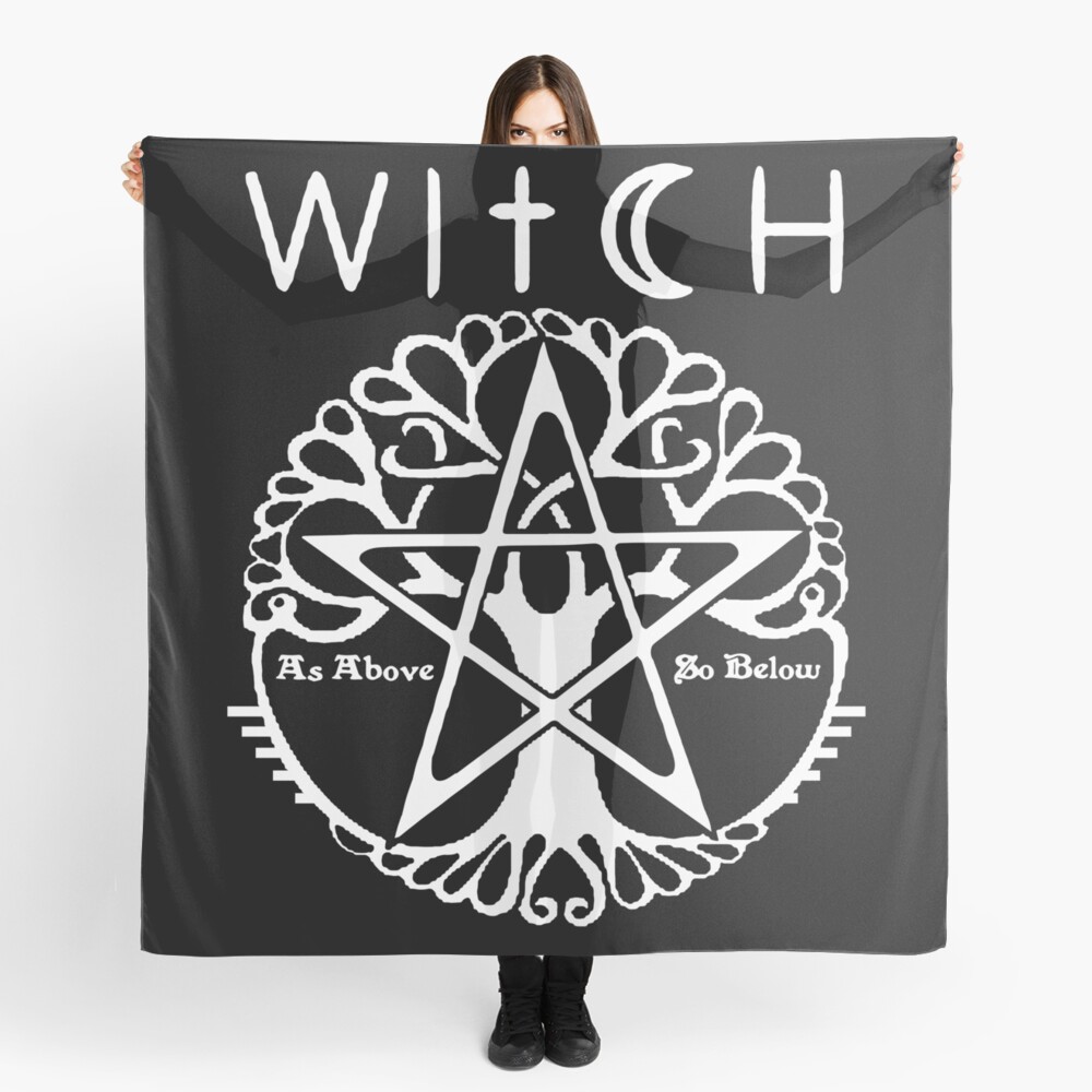 "WITCH - WICCA, PAGAN AND WITCHCRAFT T SHIRT AND MERCHANDISE" Scarf for ...