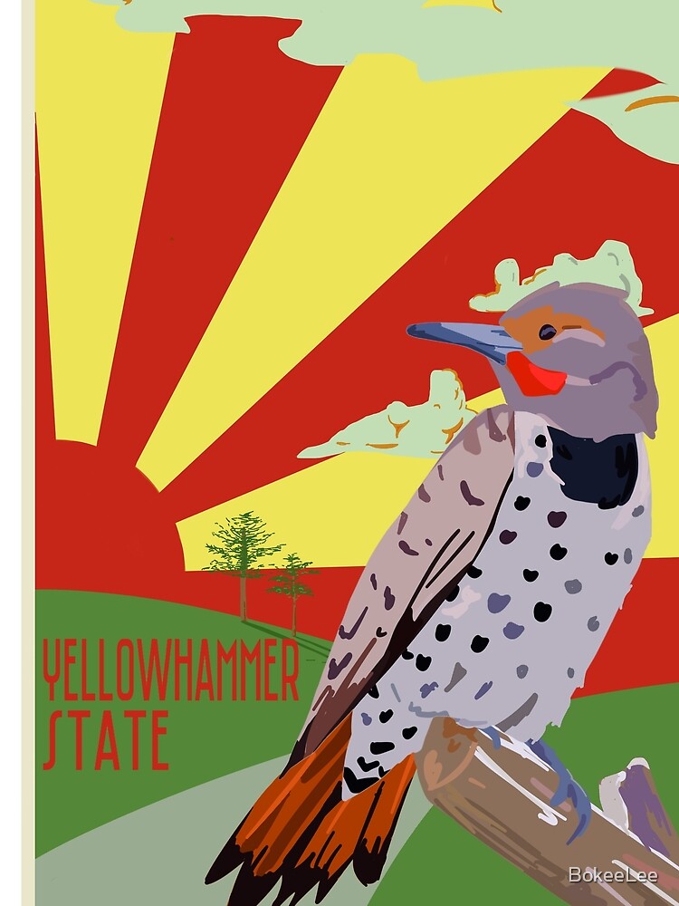 "Alabama, Yellowhammer State,Poster" T-shirt for Sale by BokeeLee ...