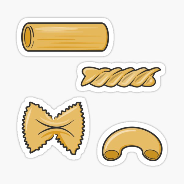 "Pasta Set" Sticker for Sale by genewaldesign | Redbubble