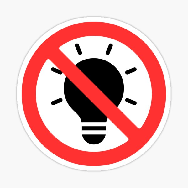 "No Thinking Allowed" Sticker for Sale by Elmokh | Redbubble