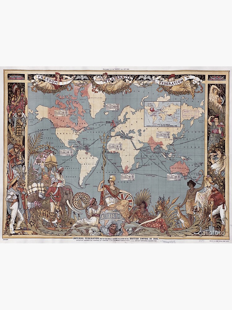 The Rise and Fall of the British Empire: A Look at the Vintage Map of ...