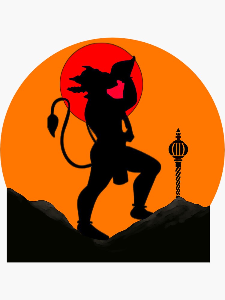 "Bhagwan Hanuman ji bajrang bali warrior god hanuman " Sticker for Sale ...