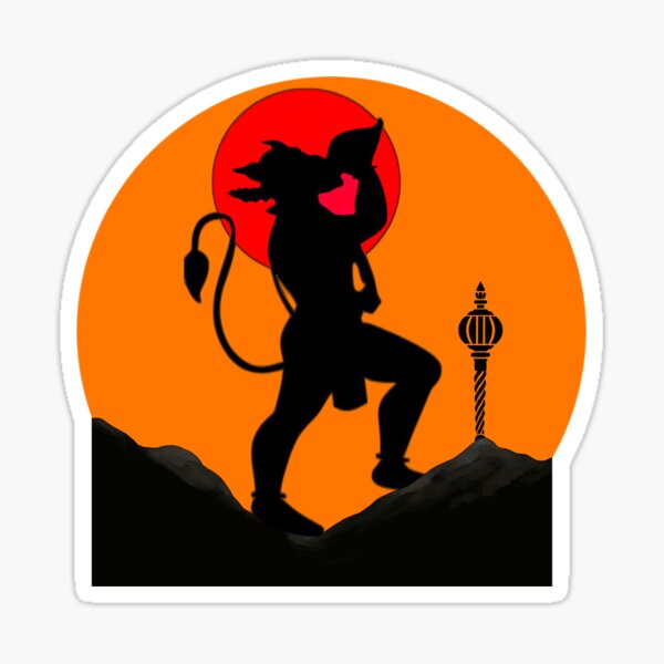 "Bhagwan Hanuman ji bajrang bali warrior god hanuman " Sticker for Sale ...