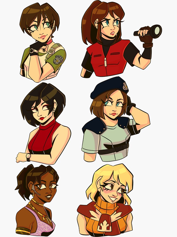 "Resident Evil Ladies" Sticker for Sale by sky-Zelda-girl | Redbubble