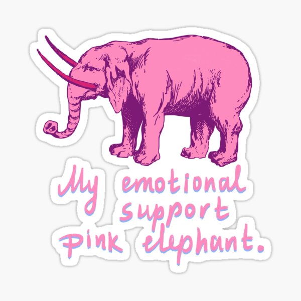 "Pink elephant " Sticker for Sale by pinkyfish1010 | Redbubble