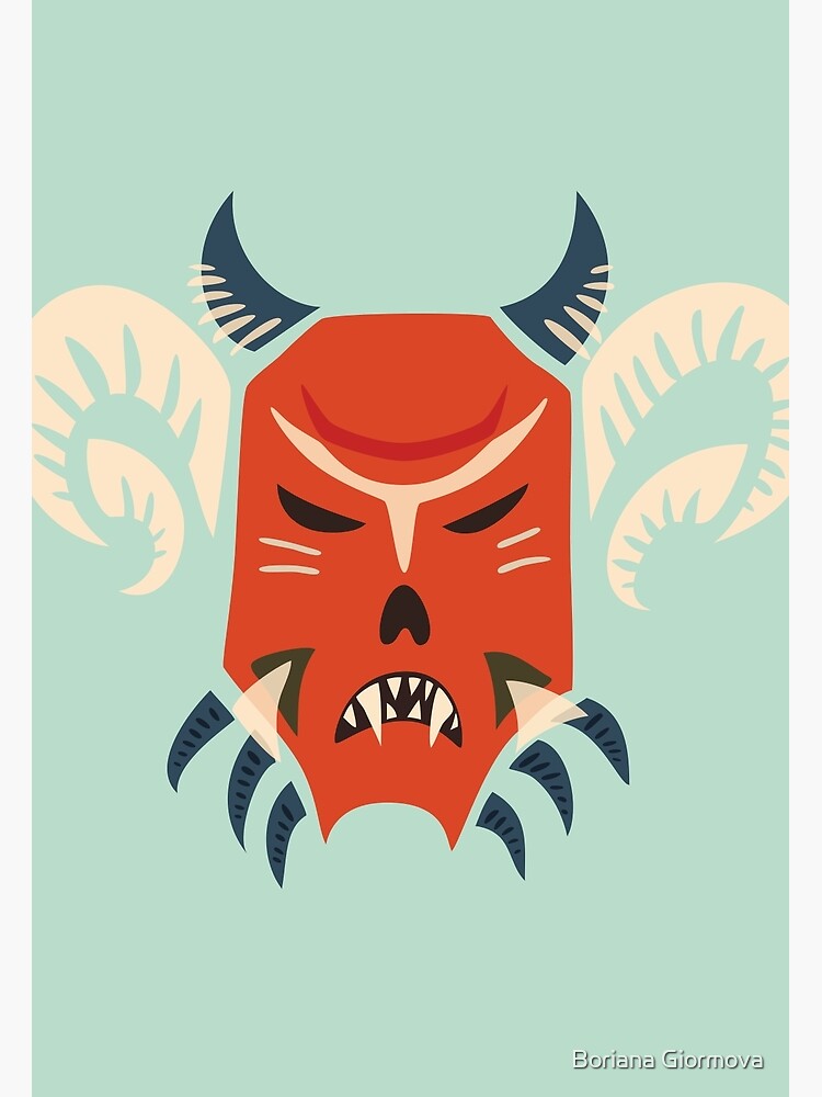 "Kuker Evil Monster Mask" Poster by azzza | Redbubble