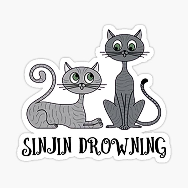 "Sinjin Drowning" Sticker for Sale by SylviePeron | Redbubble