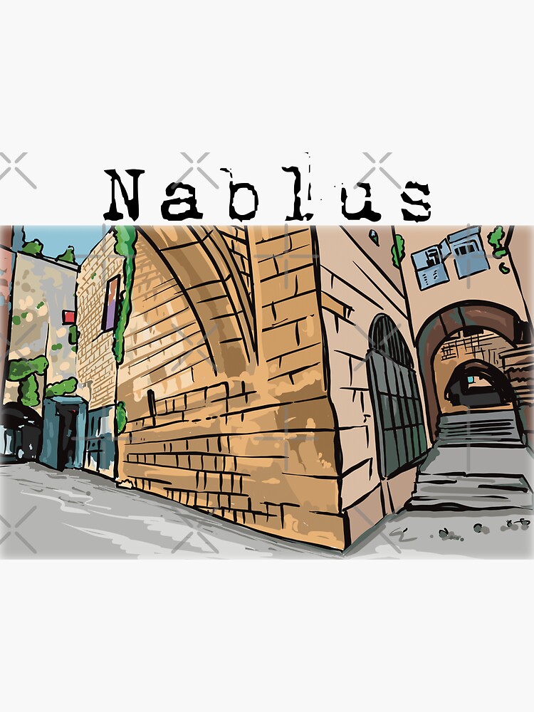 "Nablus - The Old City" Sticker for Sale by NJCartoon | Redbubble