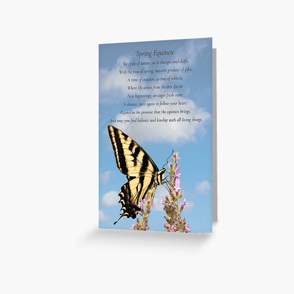 "Spring Equinox Blessing Poem with Swallowtail and Bloom Beautiful ...