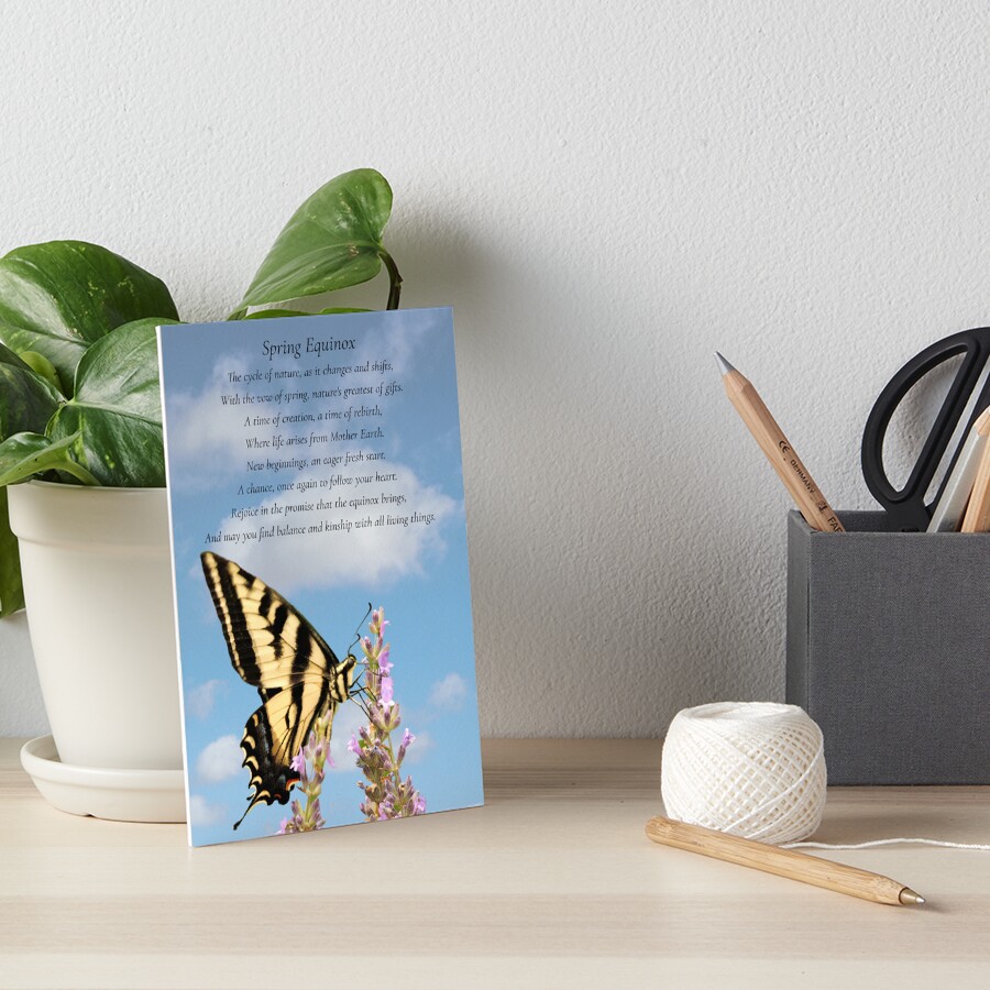 "Spring Equinox Blessing Poem with Swallowtail and Bloom Beautiful ...