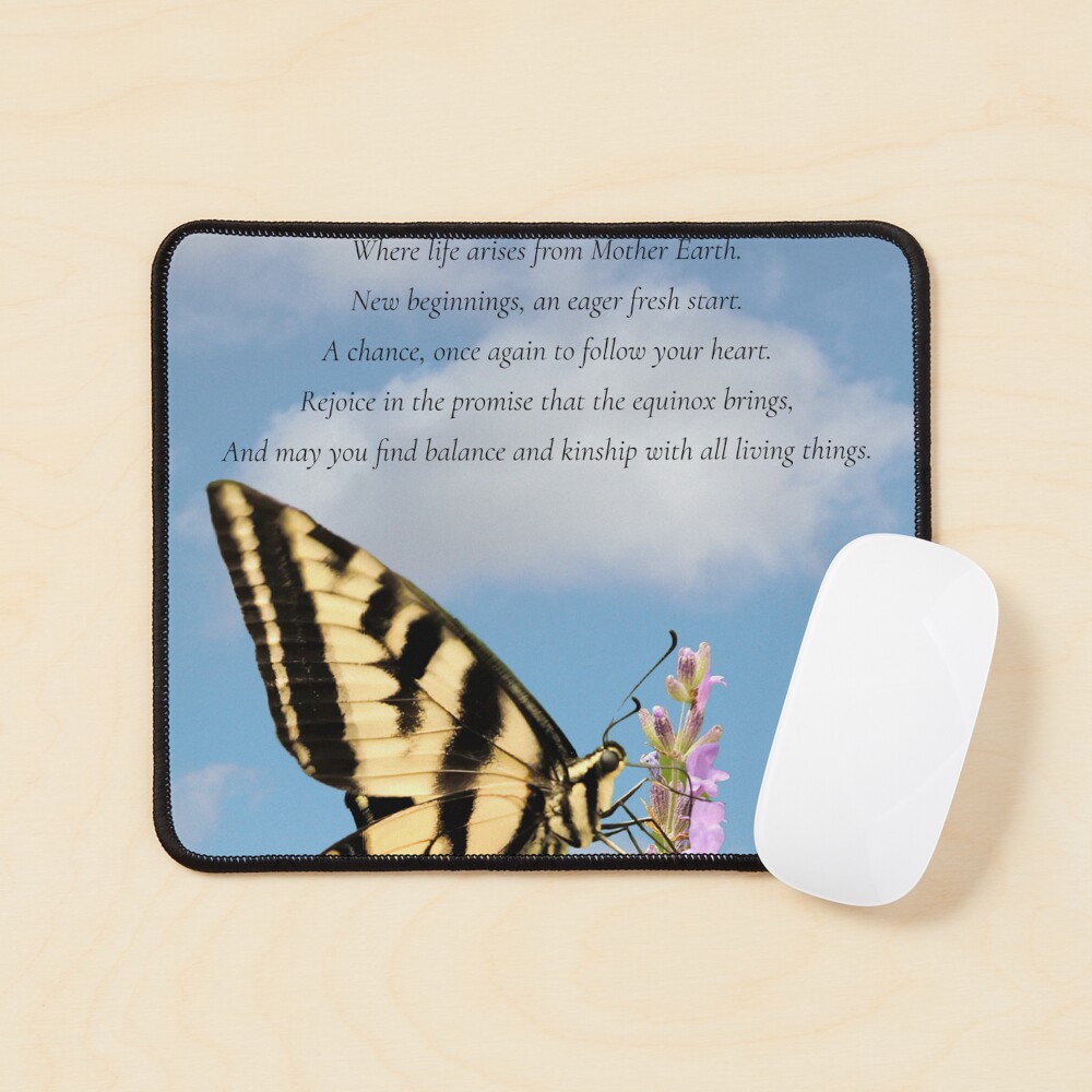 "Spring Equinox Blessing Poem with Swallowtail and Bloom Beautiful ...