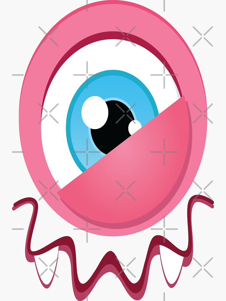 "One Eyed Pink Monster Cute Bigfoot Monster" Sticker by ProjectX23 ...