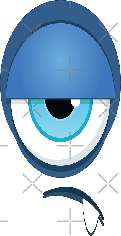 "One Eyed Blue Monster Cute Monsters Sleeping" by ProjectX23 | Redbubble