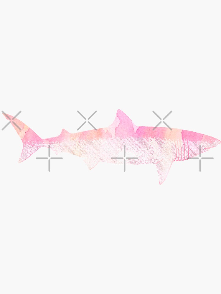 "Pink shark" Sticker for Sale by Pinkgamechick | Redbubble