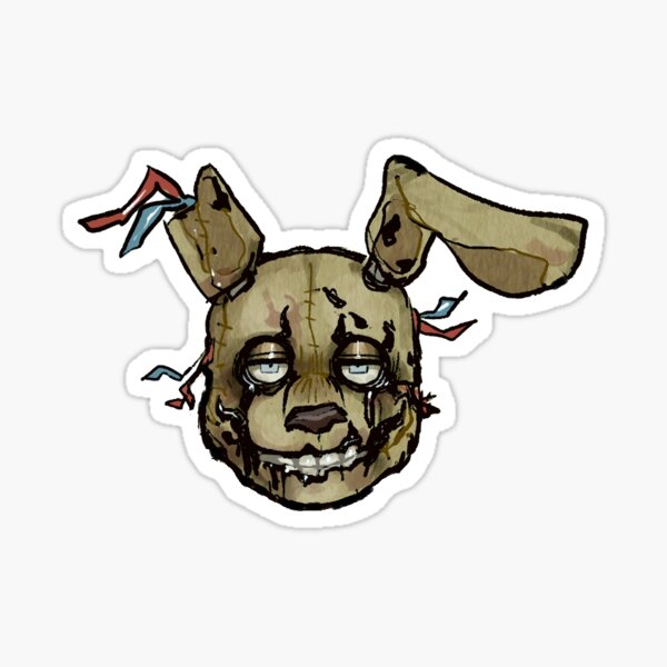 "FNAF Springtrap (my beloathed) head" Sticker for Sale by Lepitorus ...