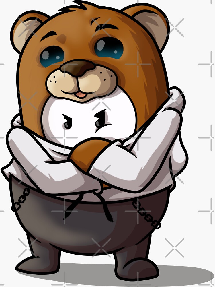 "Rubius with Minecraft Bear Skin" Sticker by AlfredR | Redbubble
