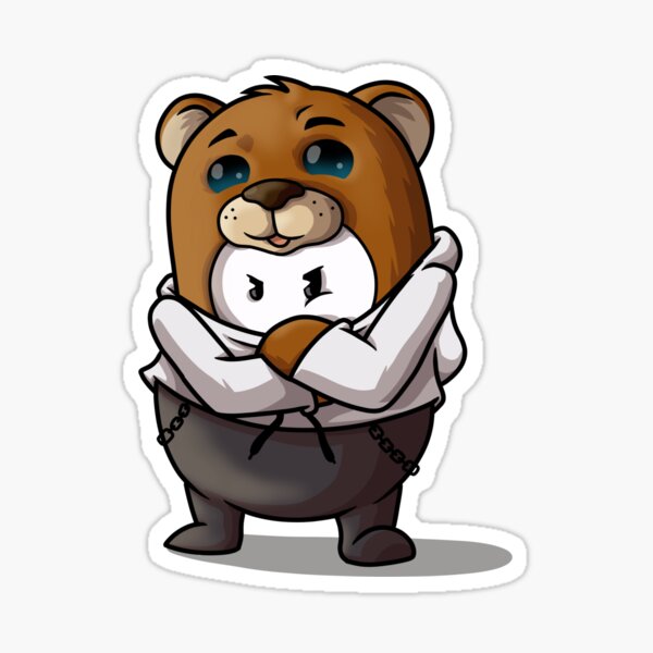 "Rubius with Minecraft Bear Skin" Sticker by AlfredR | Redbubble