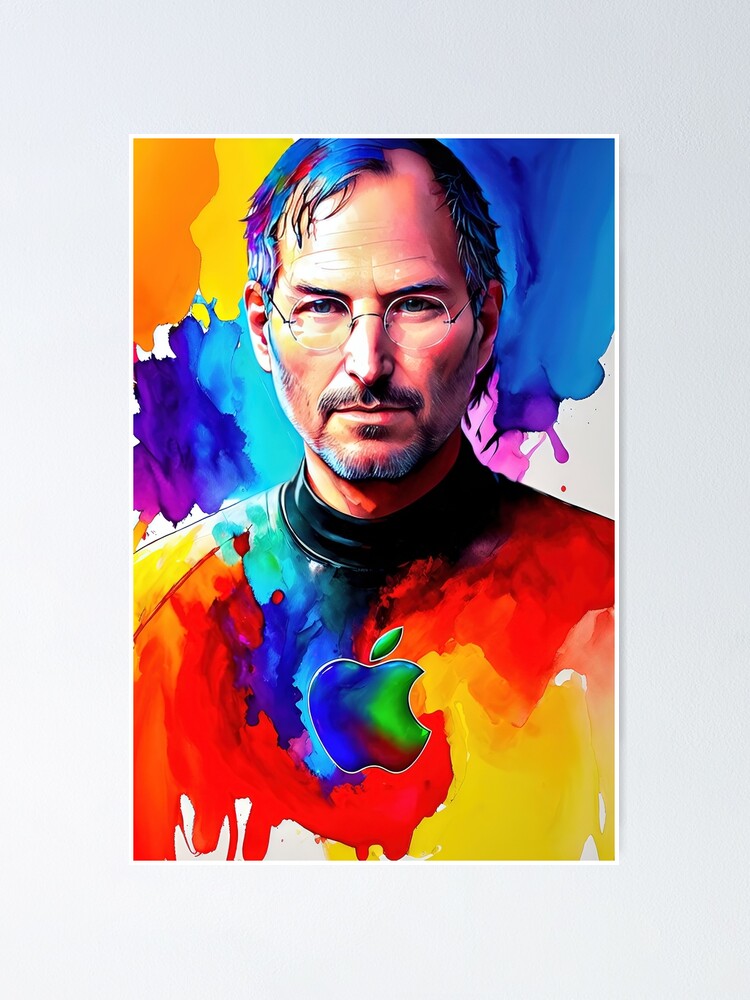 "Steve Jobs Portrait Wall Art Printable Poster Canvas Print Poster ...