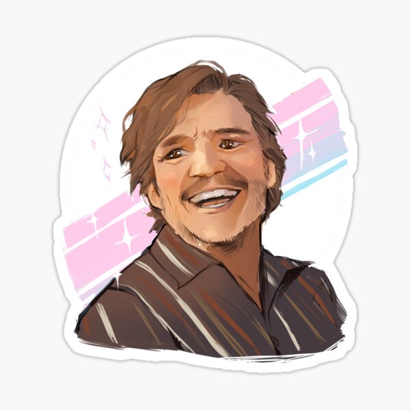 "Pedro Pascal meme face " Sticker for Sale by TanyaLehoux | Redbubble
