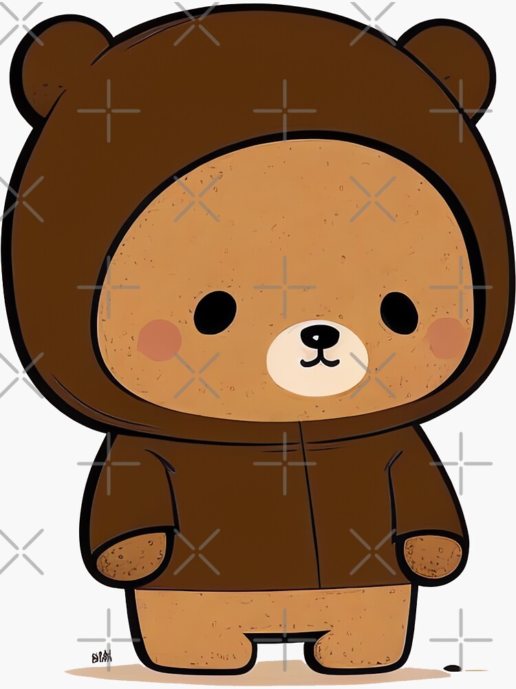 "Kawaii chibi cute bear" Sticker by ChibiInstant | Redbubble