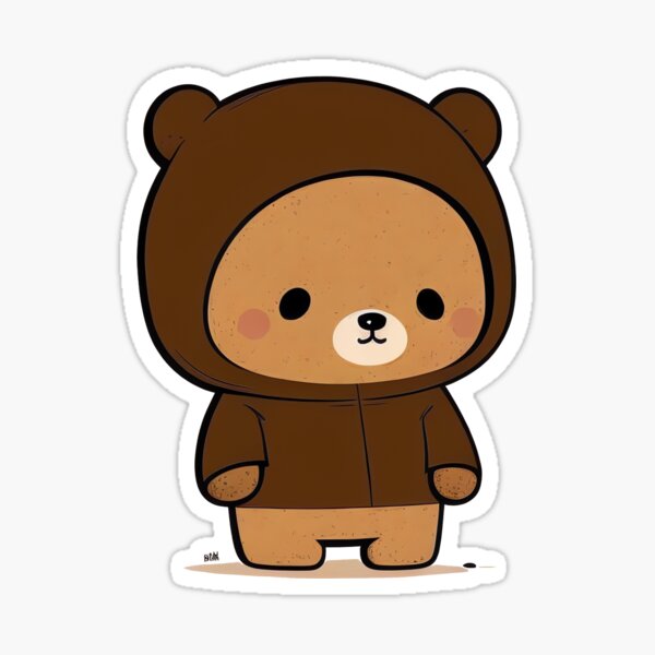 "Kawaii chibi cute bear" Sticker by ChibiInstant | Redbubble