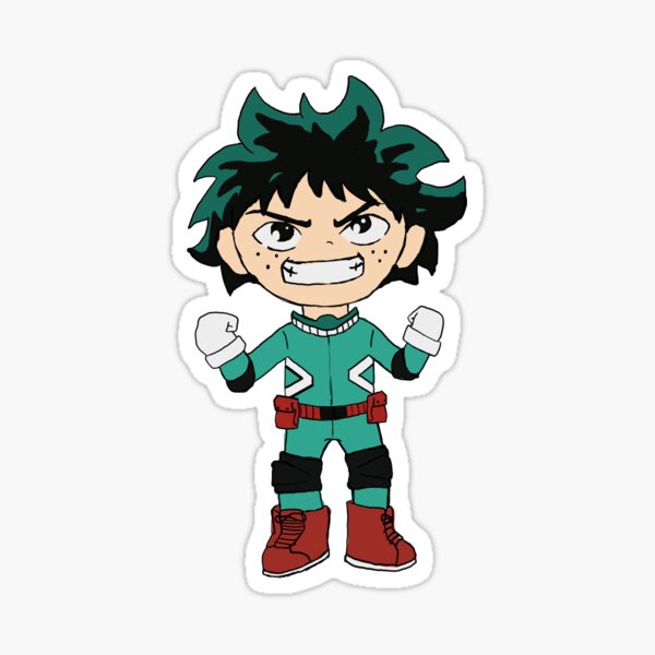 "Midoriya Chibi Fan Art" Sticker for Sale by SephJocuno3 | Redbubble