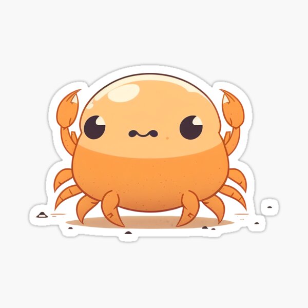 "Kawaii chibi cute crab" Sticker by ChibiInstant | Redbubble