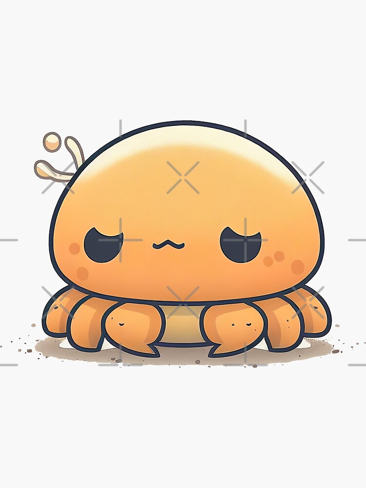 "Kawaii chibi cute crab" Sticker by ChibiInstant | Redbubble
