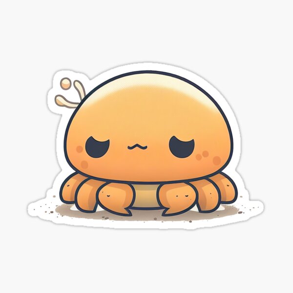 "Kawaii chibi cute crab" Sticker by ChibiInstant | Redbubble