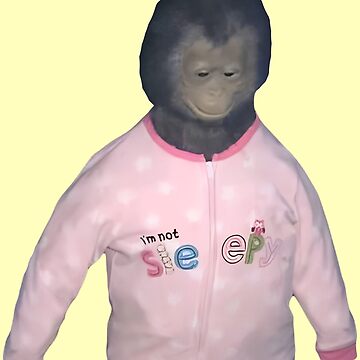 "HD Not Sleepy Cursed Monkey Baby Funny Pajamas Meme" Art Board Print ...