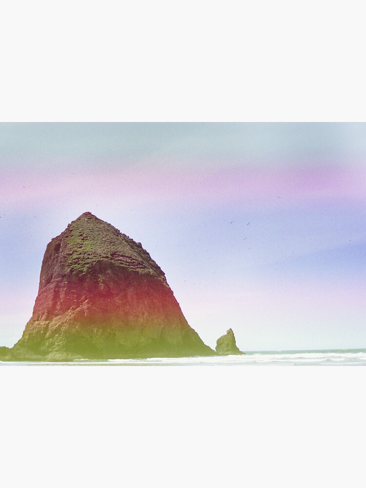 "Haystack Rock Cannon Beach Oregon" Sticker for Sale by madeadventurous ...