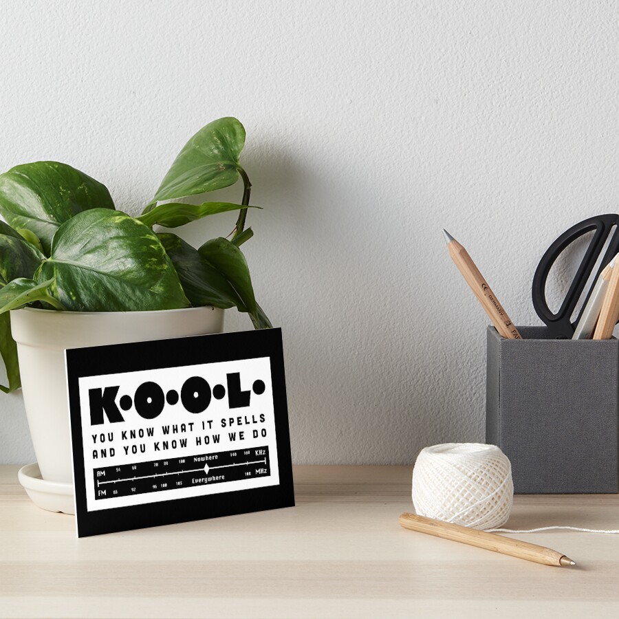 "Songs for the Deaf KOOL Radio Station Logo" Art Board Print for Sale ...