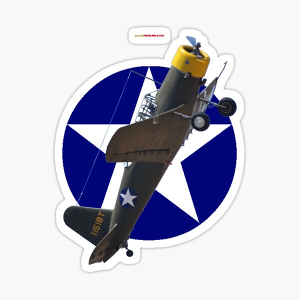 "WW2 USAAC Roundel Vultee BT13 VH-JKV 1151BT Design" Sticker for Sale ...