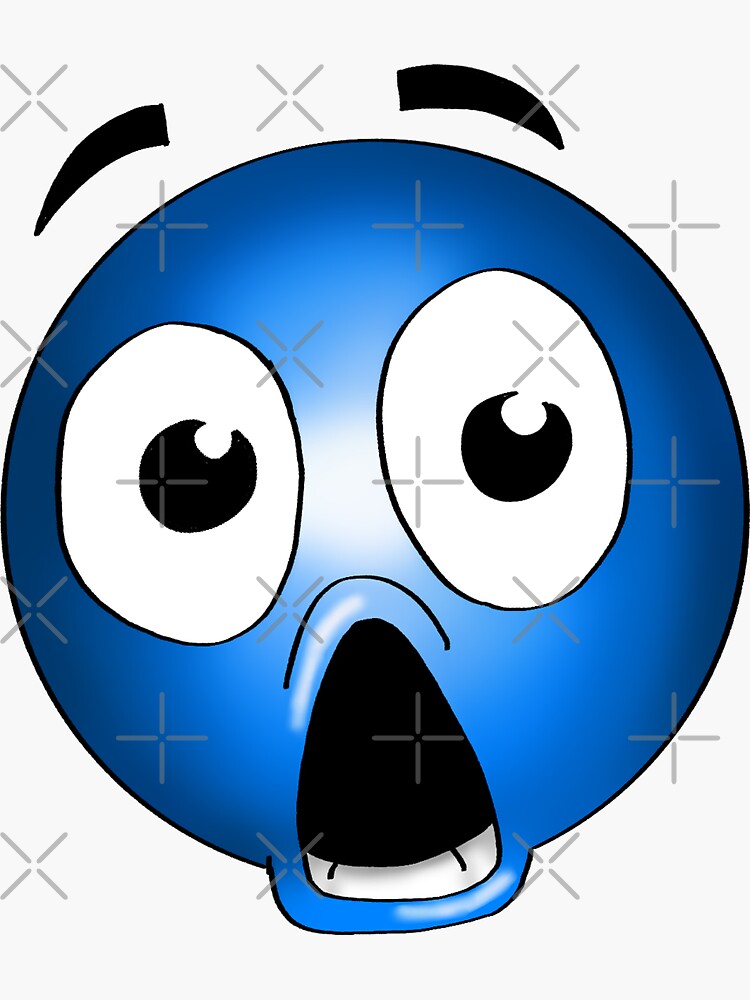 "Blue emoji meme" Sticker for Sale by Gummybearzz | Redbubble